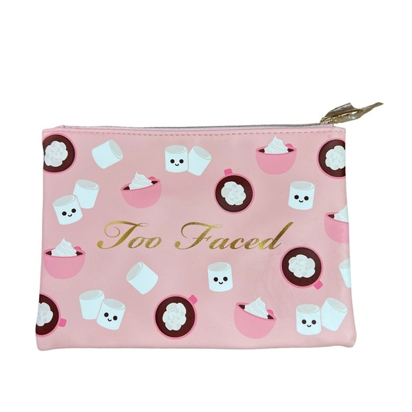 Too Faced | Bags | Too Faced Hot Cocoa Themed Make Up Bag Pink | Poshmark